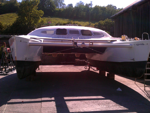 Journey on a Woods Sagitta catamaran: Improving the front beam