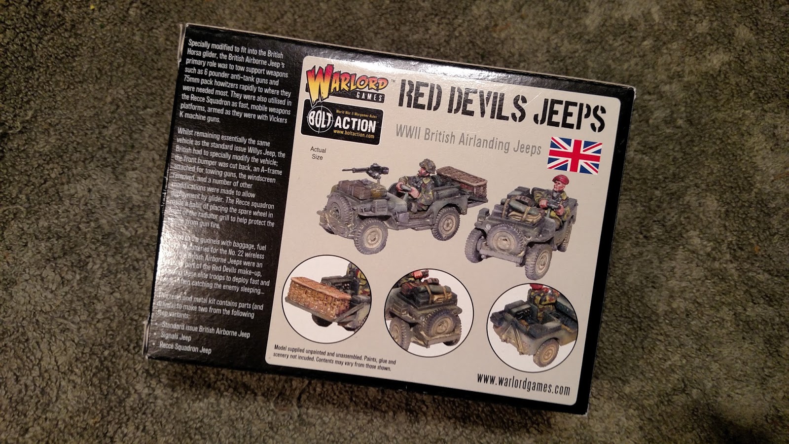 Battleground Hobbies: British Red Devils Jeeps From Warlord Games