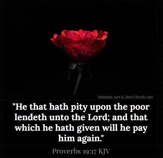 2 Timothy 2:15 Truth: Verse of the Day: Proverbs 19:17 KJV