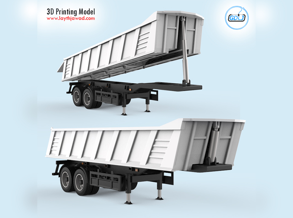 Heavy Tipper Trailer 3D Printing Model | Layth Jawad