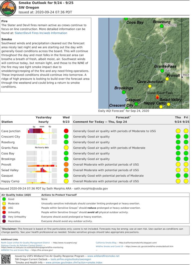 California Smoke Information: Thursday, September 24, 2020 - Smoke ...