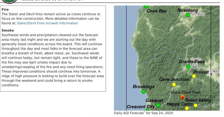 California Smoke Information: Thursday, September 24, 2020 - Smoke ...