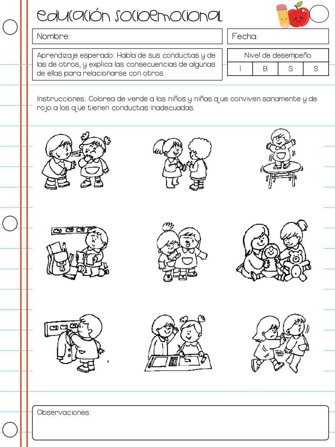 Cuaderno Educación Socioemocional | Materiales Educativos para Maestras