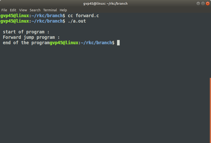 C Language - Programming: PROGRAM TO ILLUSTRATE FORWARD AND BACKWARD JUMP