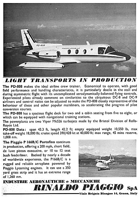 SI VIS PACEM, PARA BELLUM: Il Piaggio-Douglas PD-808 e la versione "GE ...