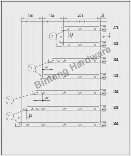 Rel Laci Drawer Runner - Lintang Fittings