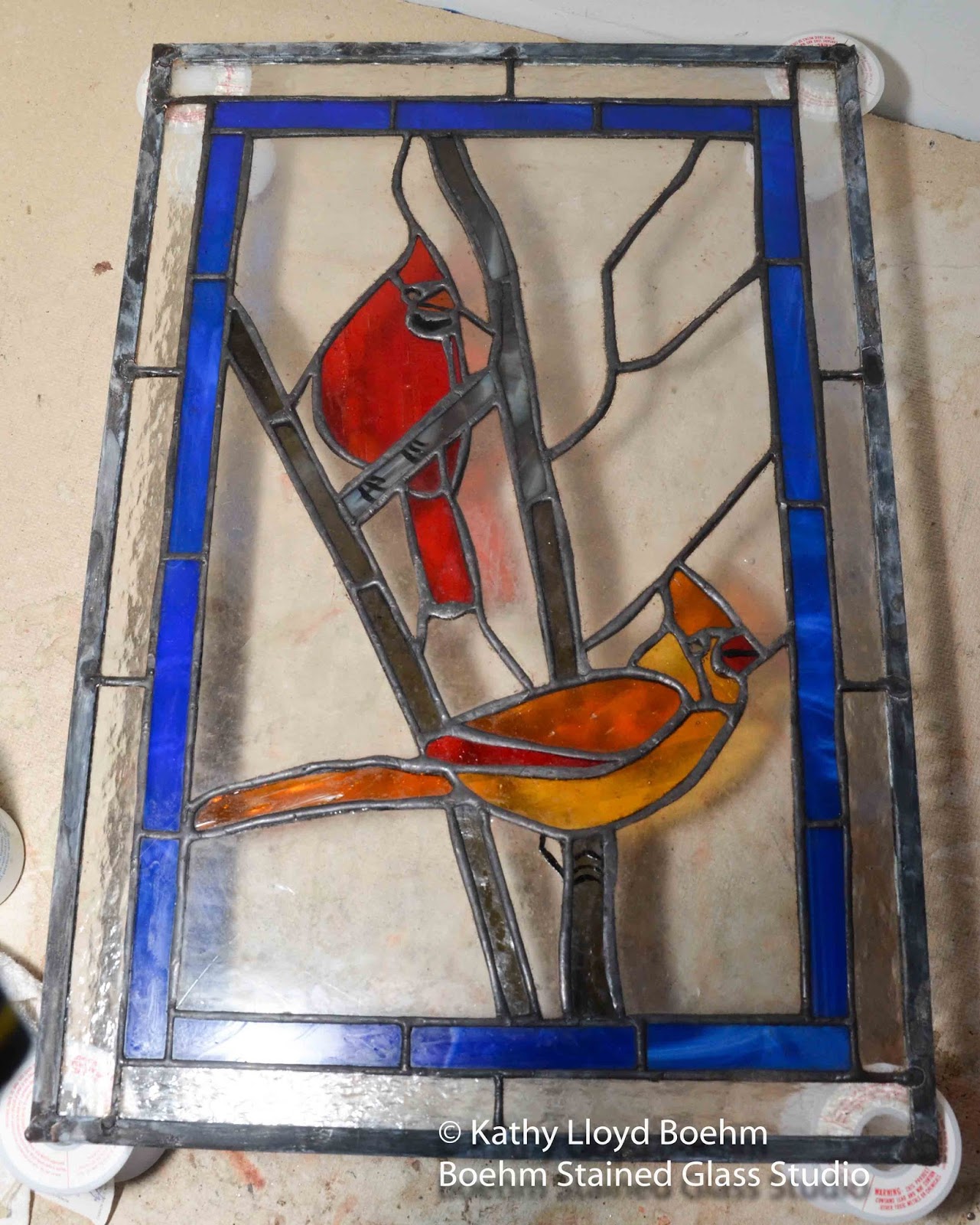 Boehm Stained Glass Blog: Cardinals in Stained Glass