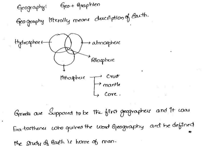 Geography Handwritten Notes Pdf Download - VISION