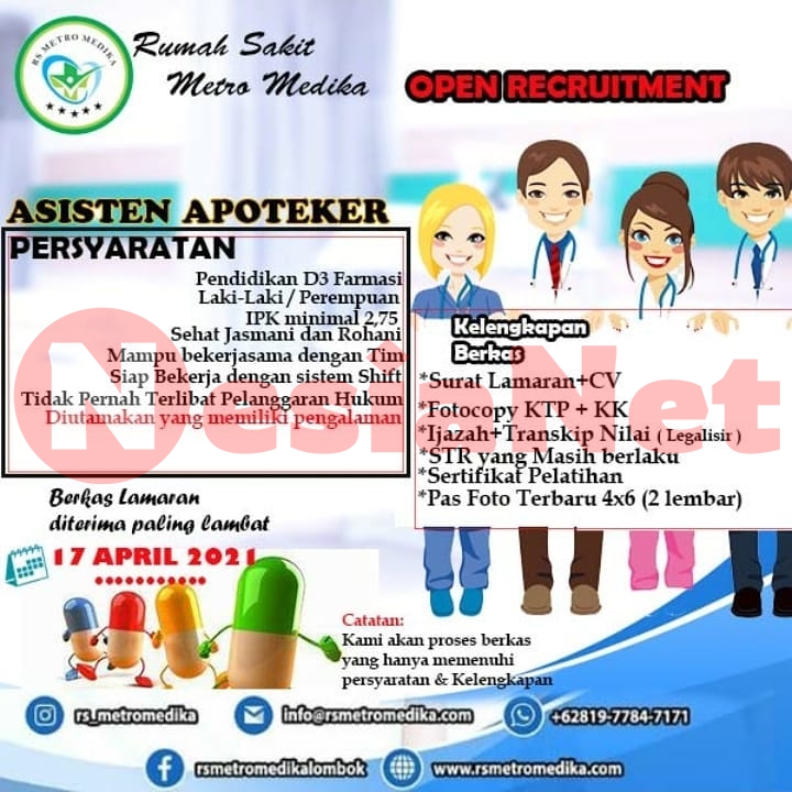 Lowongan Kerja Rumah Sakit Metro Medika Mataram Lombok NTB - NesiaNet