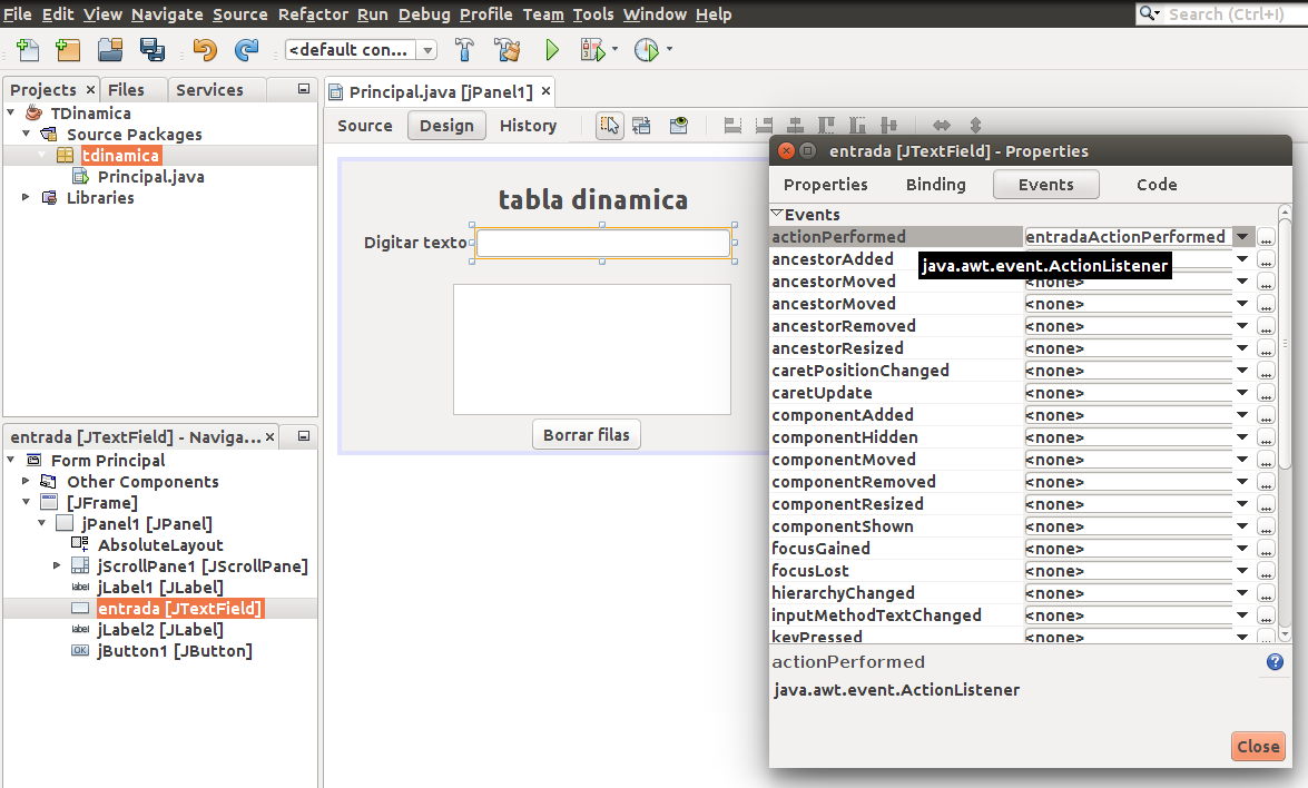 Coderopro Ingresar Datos En Una Tabla Dinamica Java