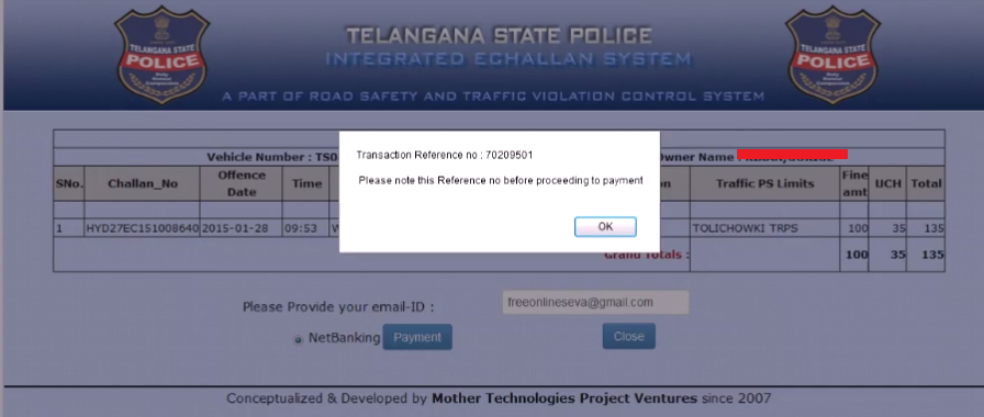 Hyderabad Traffic e challan | Status and Pay Traffic E-Challan Online ...
