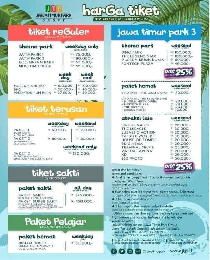 Harga Tiket Jatim Park Terbaru 2019
