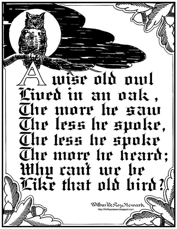 A Wise Old Owl | Thrifty Scissors