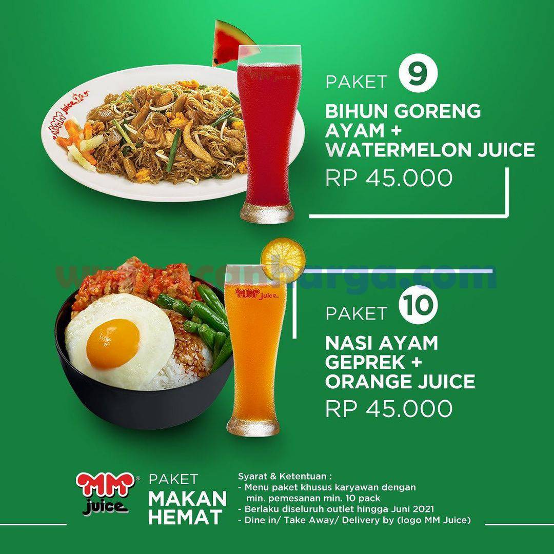 Promo MM Juice Paket Makan Siang 1 Makanan + 1 Minuman cuma Rp 45.000 ...