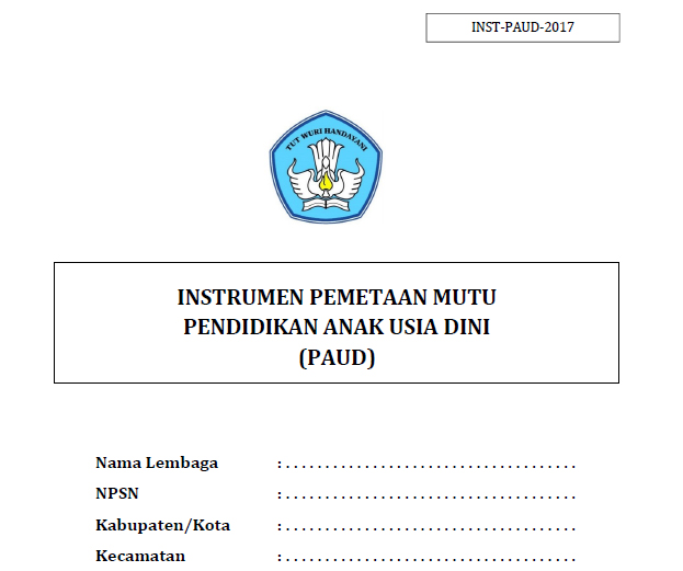 Instrumen Pemetaan Mutu Pendidikan Anak Usia Dini (Paud) Tahun 2019 ...
