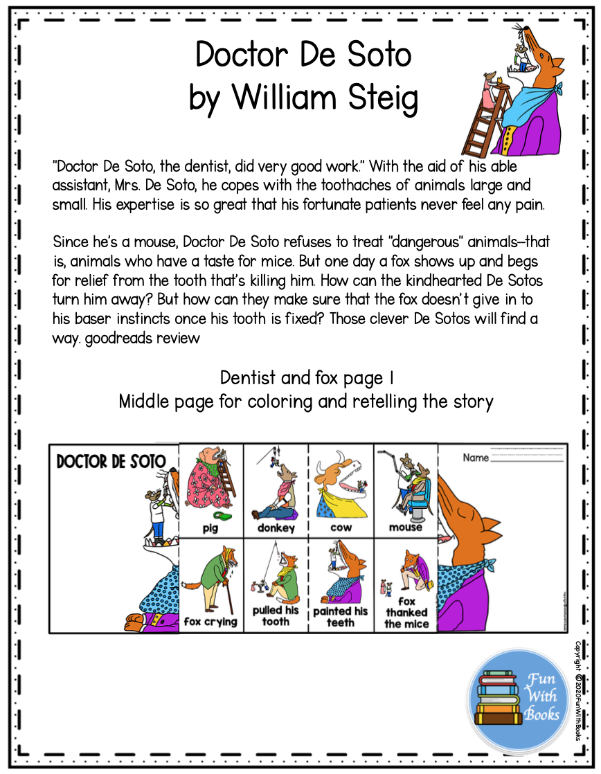 DOCTOR DE SOTO BOOK CRAFT ~ Book Units by Lynn