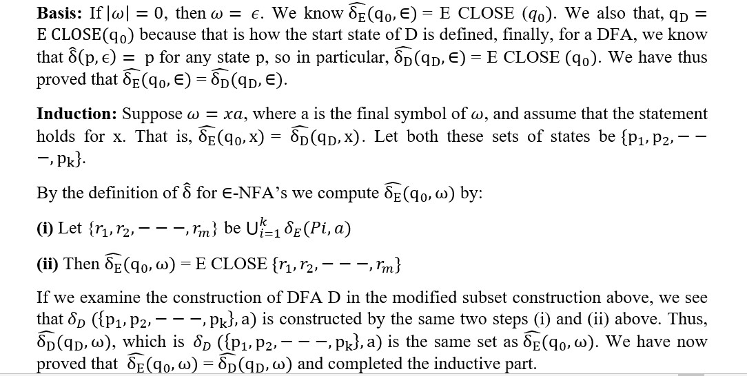 Prove That A Language L Is Accepted By Some ϵ Nfa If And Only If L Is Accepted By Some Dfa M