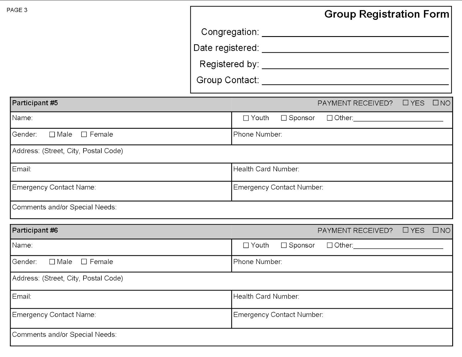 Registration ~ MCEC Winter Youth Retreat