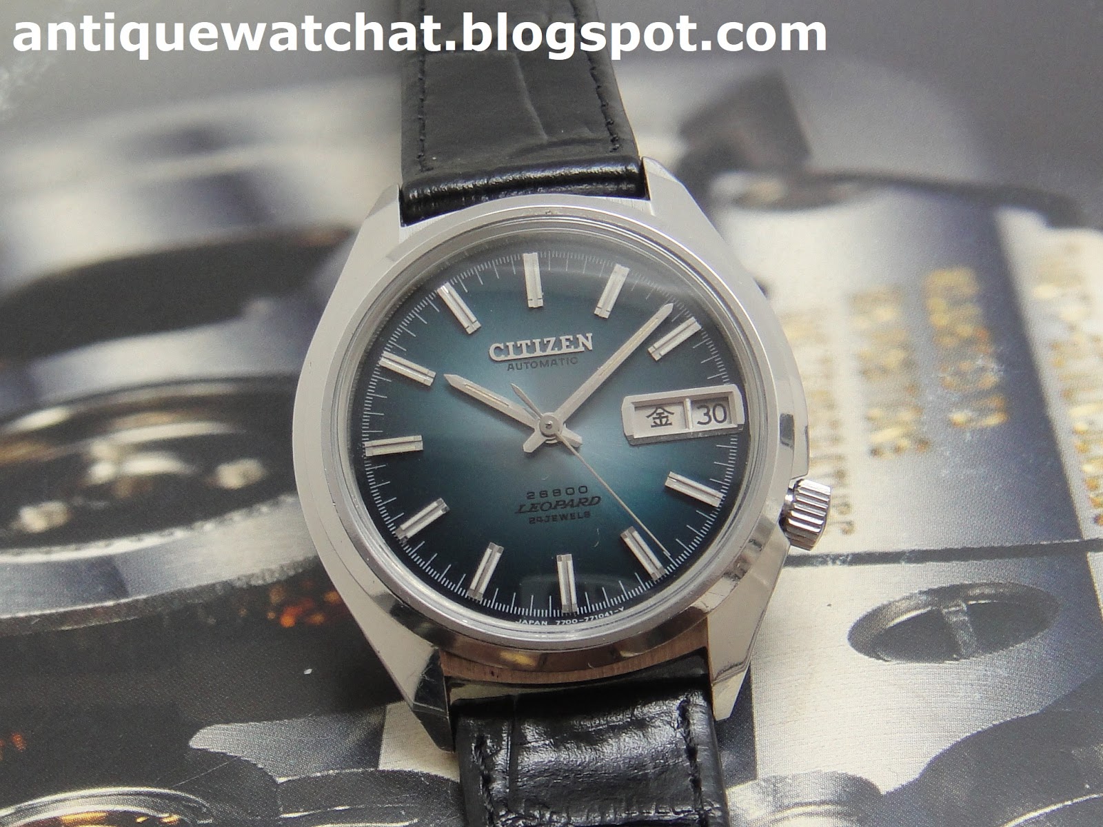 Antique Watch Bar: CITIZEN LEOPARD 28800 24 JEWELS AUTOMATIC CTZ201 (SOLD)