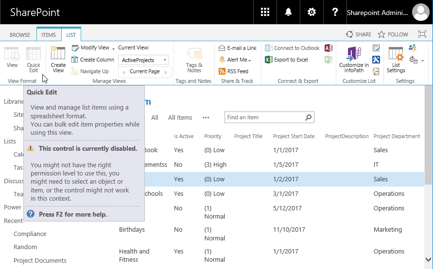 How To Disable Quick Edit In SharePoint SharePoint Diary How To Disable Quick Edit In SharePoint SharePoint Diary