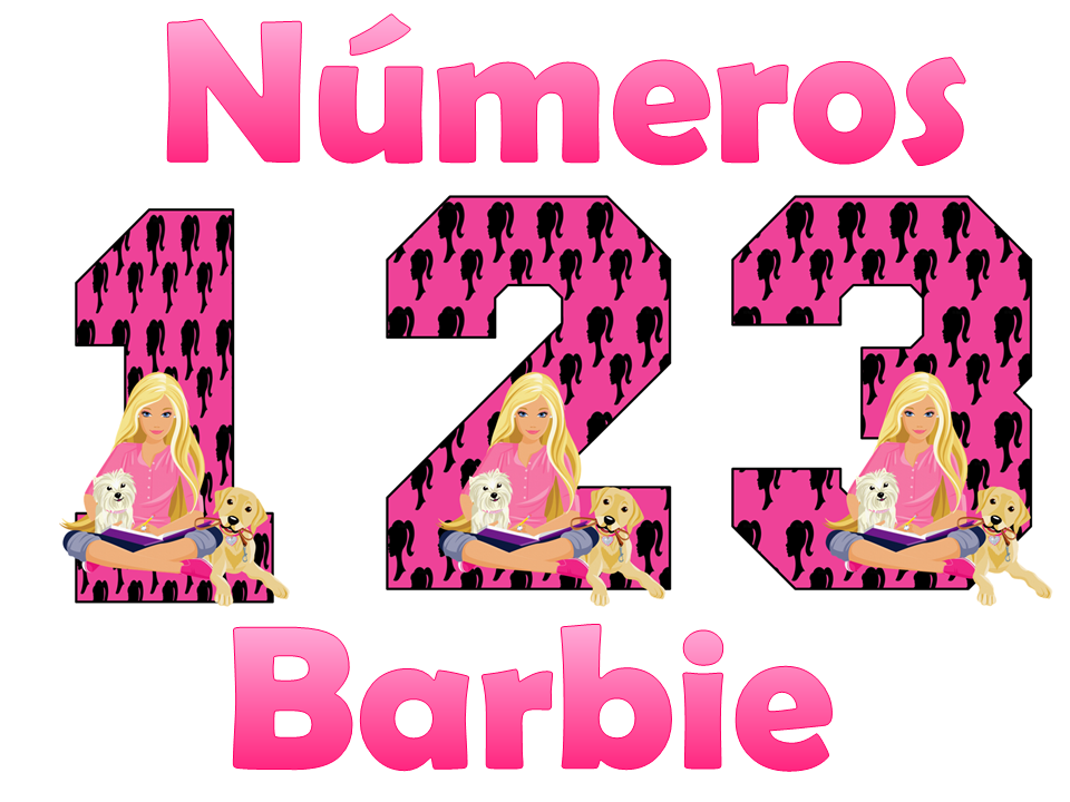Kits imprimibles gratis : Números de Barbie