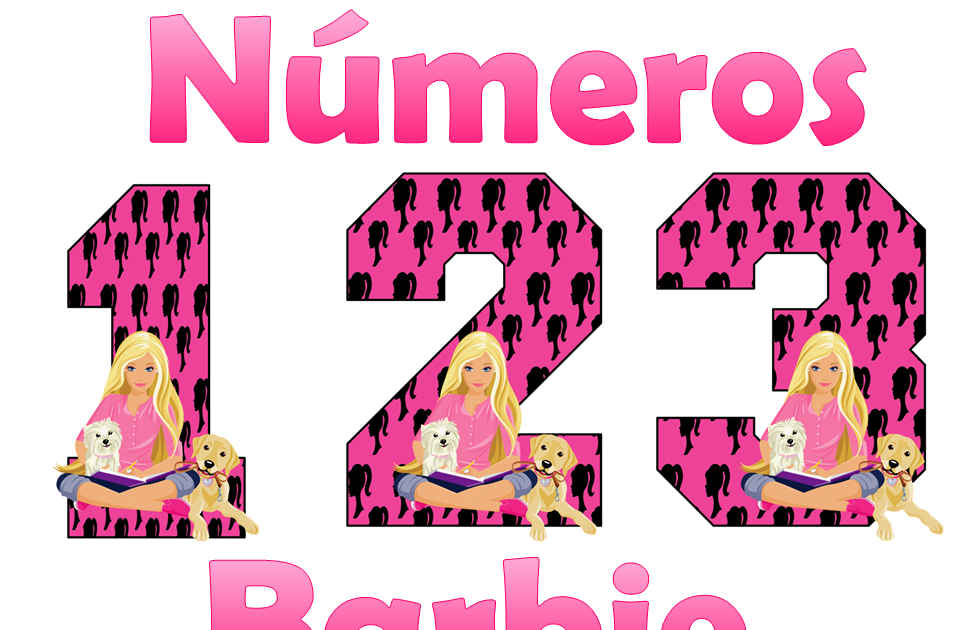 Kits imprimibles gratis : Números de Barbie