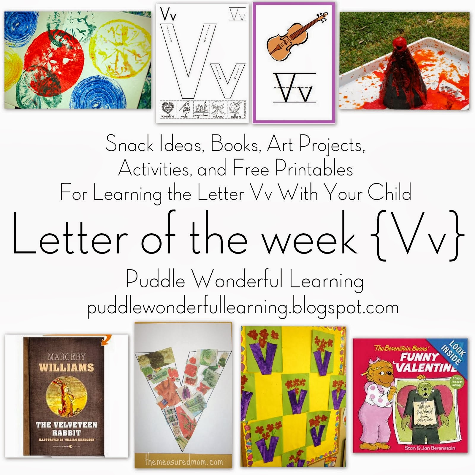 Puddle Wonderful Learning: Letter of the Week {Vv}