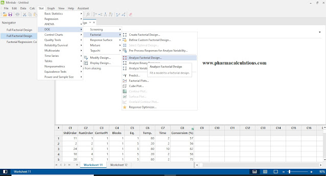 Design Of Experiments (DOE) in Minitab - Pharma Engineering