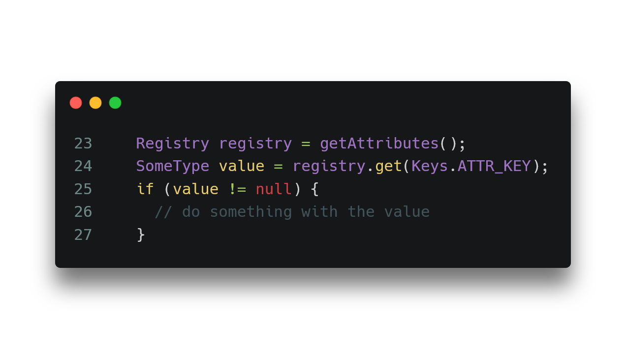 Typesafe registry of key-value pairs