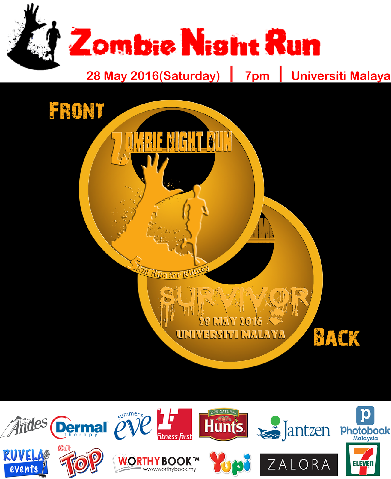 Our medal - Zombie Night Run