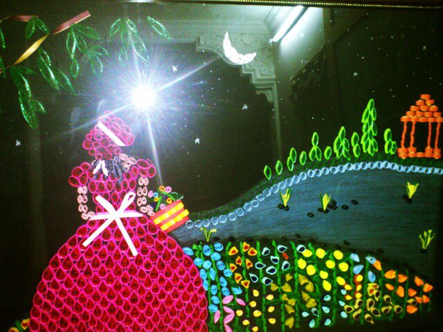 Lady in paper Quilling - Creative Art & Craft Work