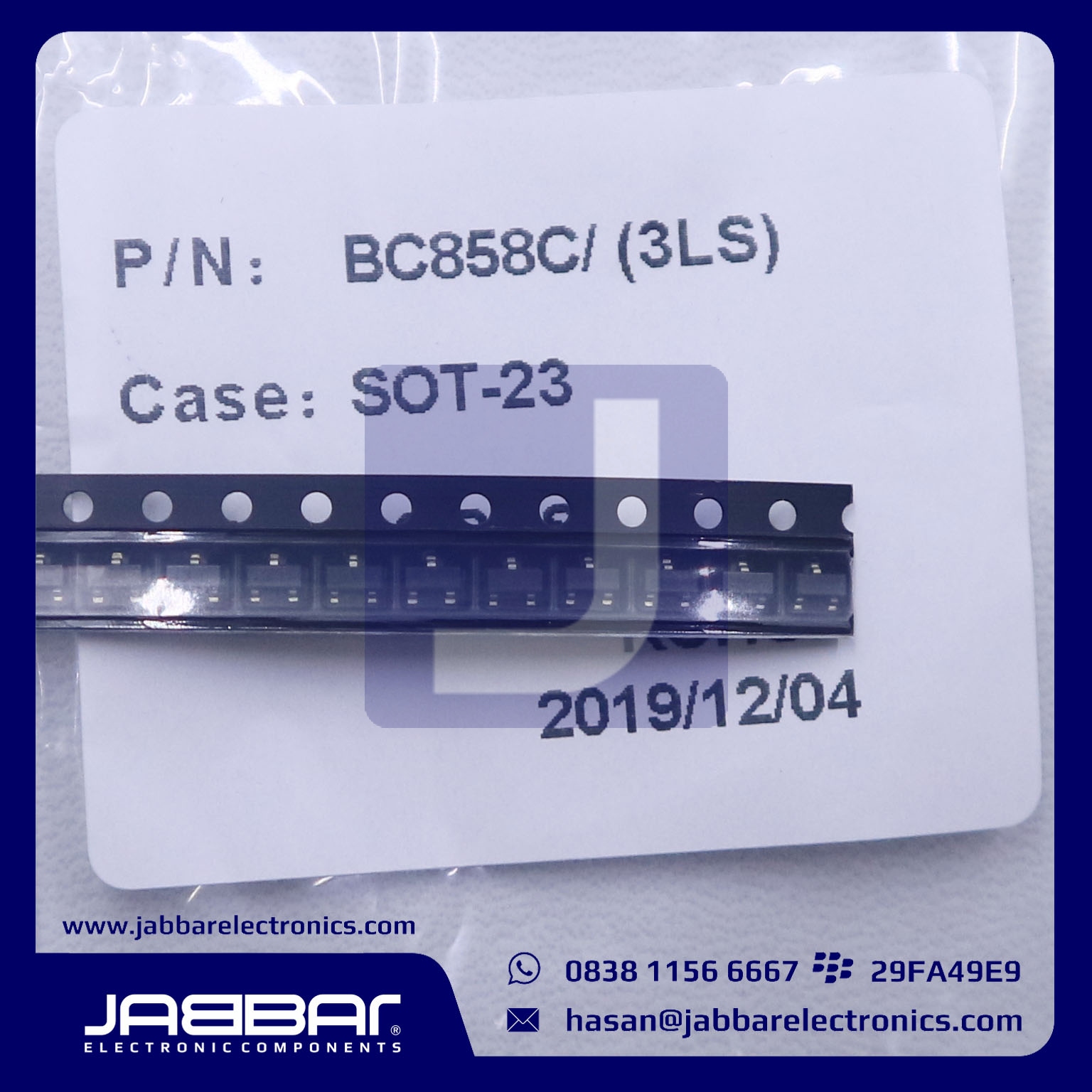 MACAM-MACAM KOMPONEN ELEKTRONIK: JUAL TRANSISITOR BC858C (3LS) SOT-23