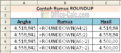 Cara Menggunakan Rumus ROUNDDOWN Dalam OpenOffice dan LibreOffice Calc ...
