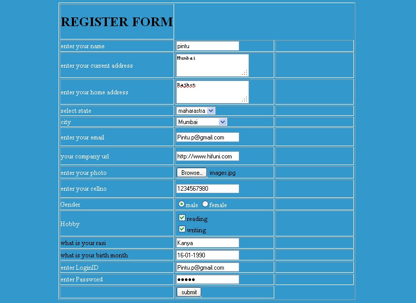 programming solution of Asp.net: Create Register form Using Store ...