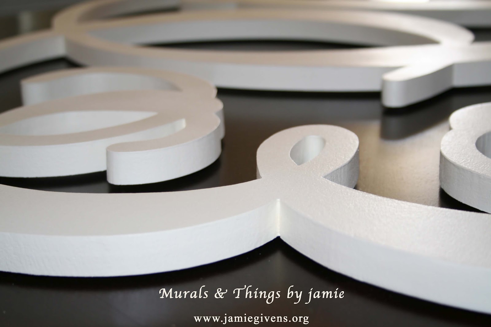 Murals and Things by Jamie Givens Schneider: Large Custom Wooden Monogram