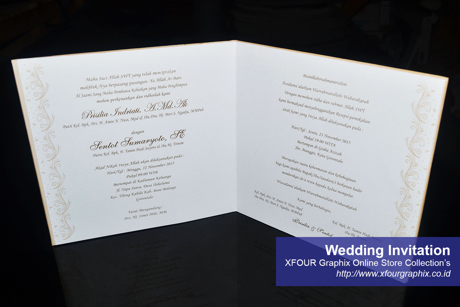 Undangan Pernikahan Hardcover Elegan Color | Undangan Pernikahan