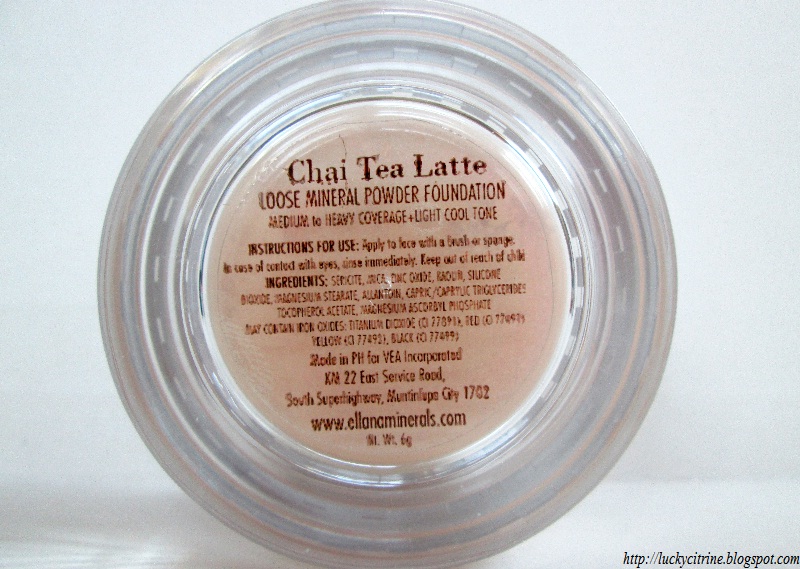Lucky Citrine: Ellana Loose Mineral Powder Foundation in Chai Tea Latte