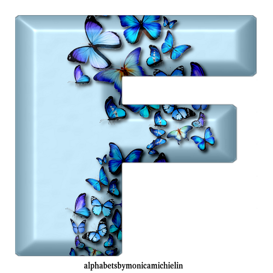 M. Michielin Alphabets: BLUE BUTTERFLIES ALPHABET PNG, NUMBERS PNG ...