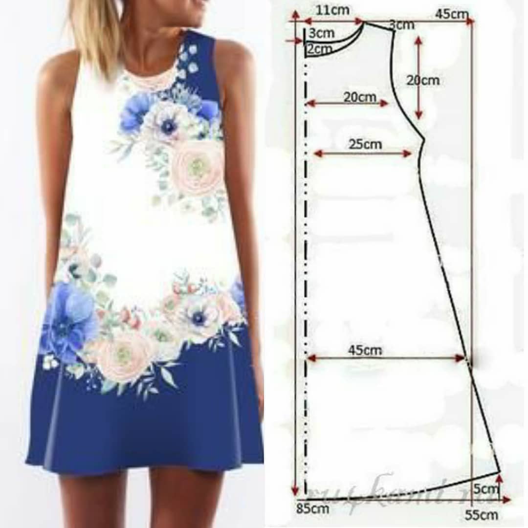 Vestidos femeninos con patrones de costura y medidas ~ Remeras Personalizadas