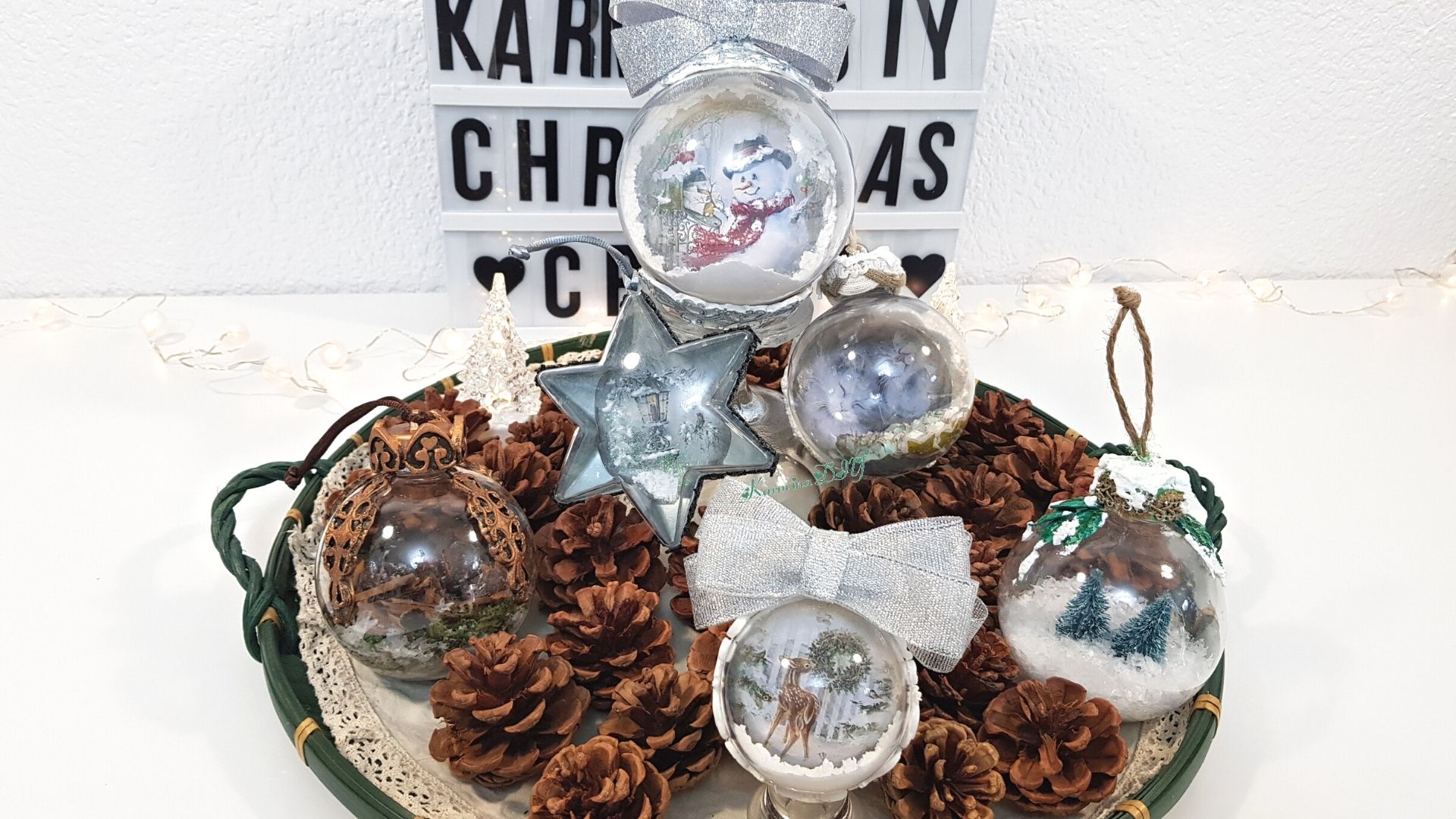 DIY, CÓMO DECORAR ESFERAS TRANSPARENTES FÁCILMENTE CON DISTINTOS ...