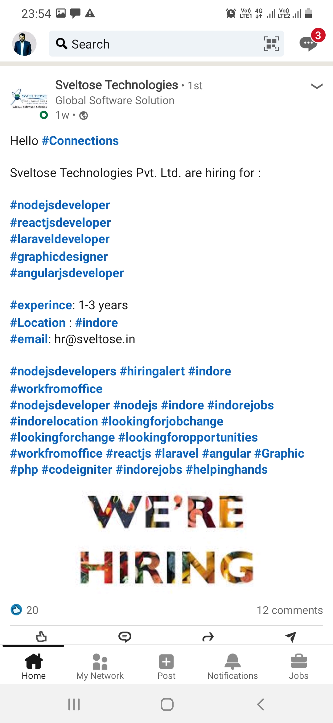 Job alert for Developer, QA, REACT, ANGULAR, ROR, ETC