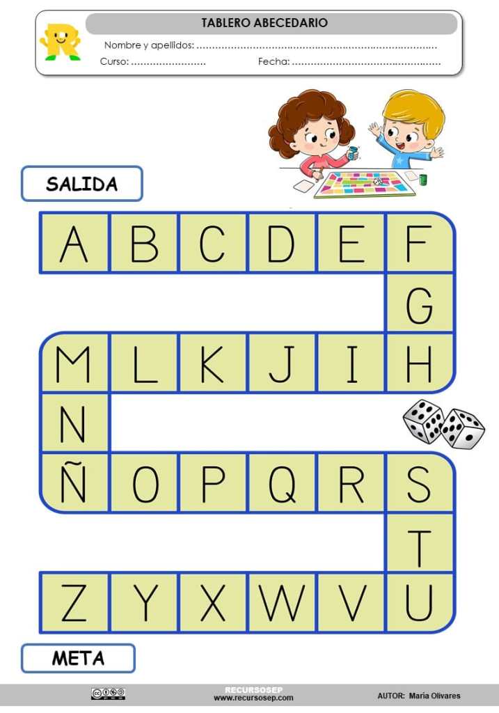 Banco de recursos educativos para Primaria : EL TABLERO DEL ABECEDARIO