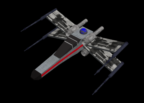 3D Modelling and Animation: Texturing my X-Wing Ship