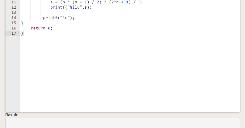 Geeksforgeeks Solution For " Squares in N*N Chessboard " In C