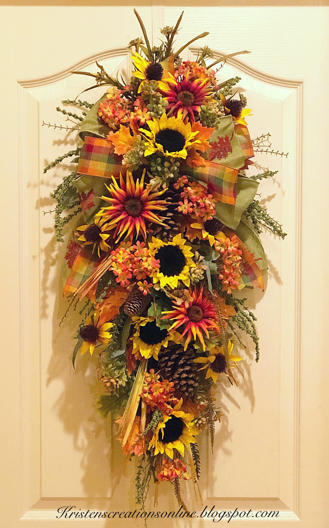 Kristen's Creations: Autumn Sunflower Door Swag
