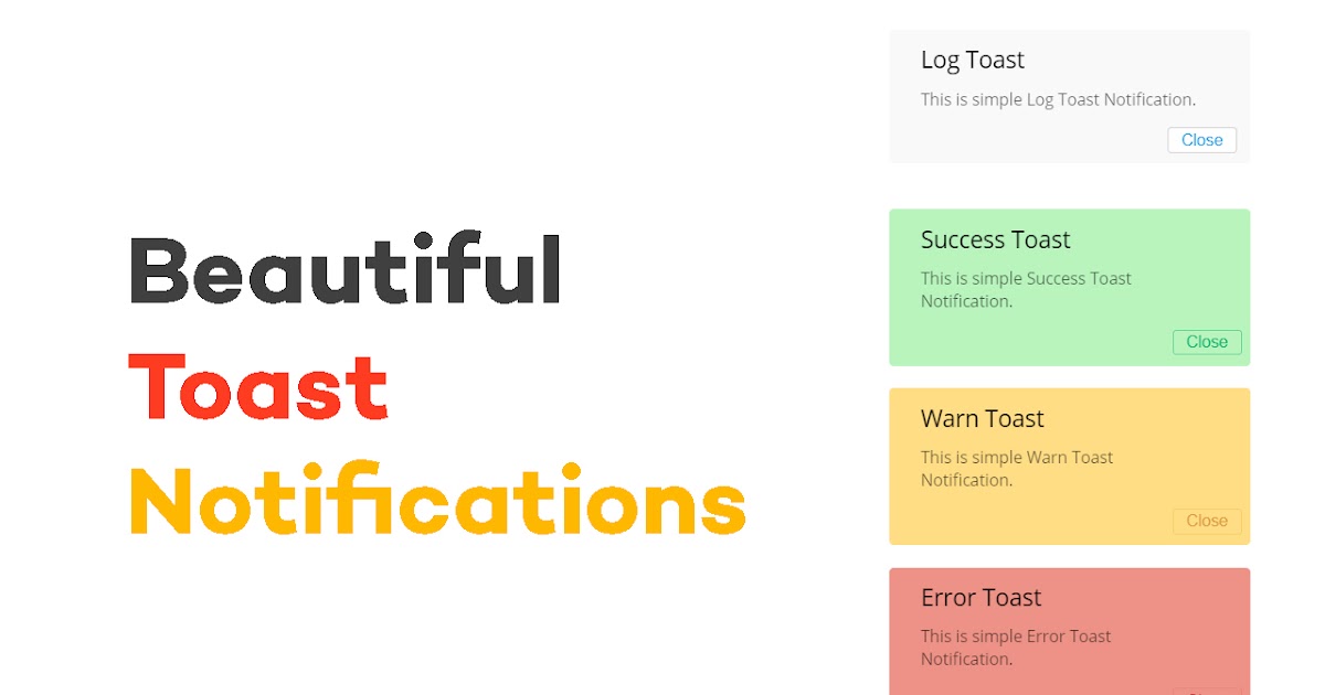 Beautiful Toast Notifications Online Html Viewer