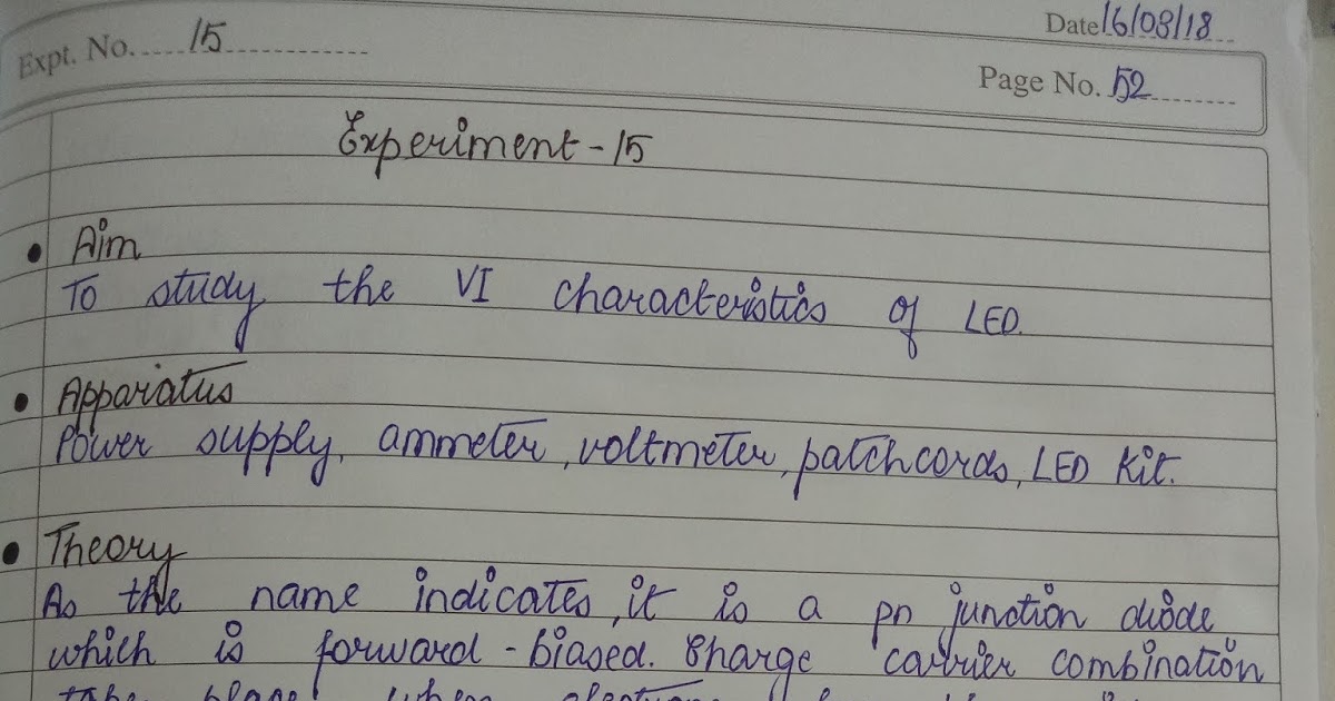 VI Characteristics of LED