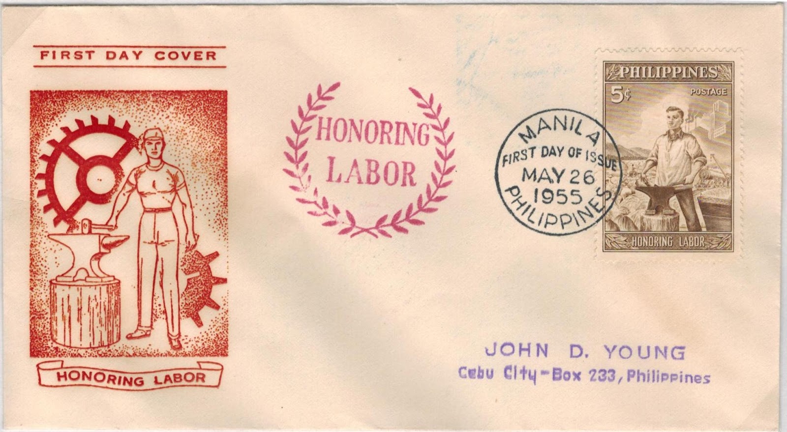 Philippine Republic Stamps : 1955 Labor-Management Conference