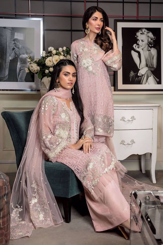 Manara by Maria Asif Baig : Embroidered Chiffon Collection 2019