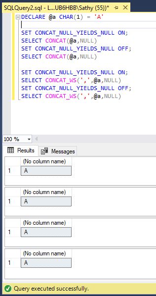All about SQLServer: How to concatenate values with specified delimiter